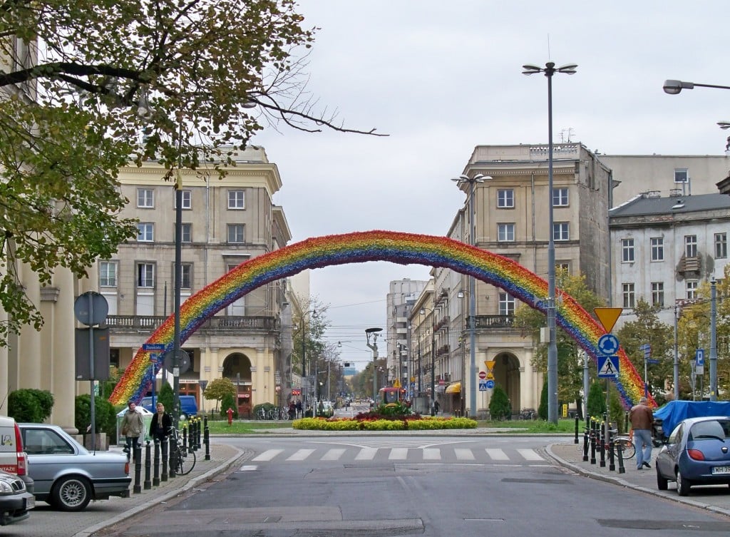 Warsaw's Iconic 'Gay Rights' Rainbow Taken Down - Towleroad Gay News