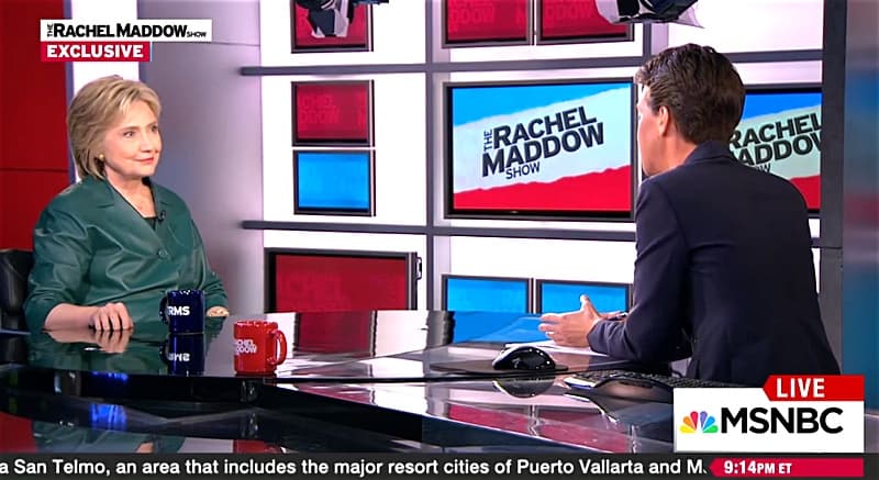 Hillary Clinton Tells Rachel Maddow That DOMA And DADT Were 'Defensive ...
