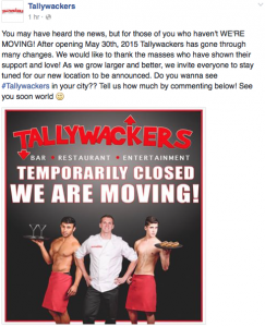 UPDATED: Tallywackers, Dallas' All-Male Version Of Hooters, Says ...