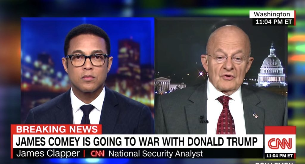 James Clapper Talks Comey With Don Lemon: 'I Have Every Confidence' In ...