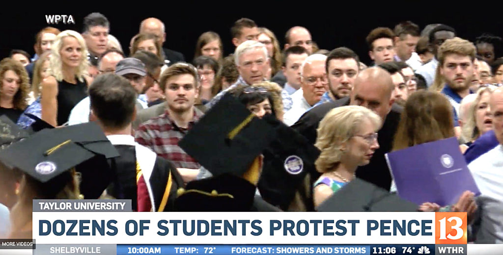 Dozens Of Graduates And Faculty Walk Out On Mike Pence Commencement ...