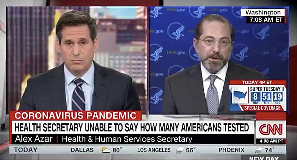 HHS Secretary Alex Azar Unsure How Many Americans Have Been Tested For ...