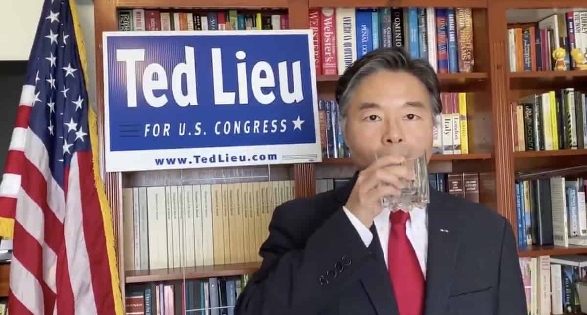 Rep. Ted Lieu (D-CA) Mocks Trump Water Drinking In First Campaign Ad ...
