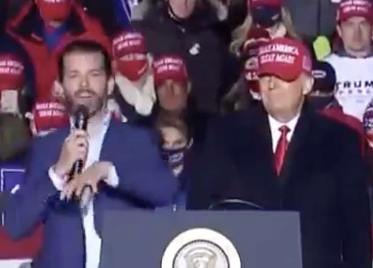 Donald Trump Jr's Election Eve Appeal: 'Make Liberals Cry Again ...