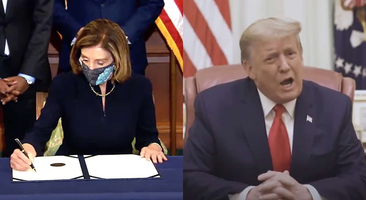 Trump Issues Lie-Filled Video Statement After He Is Impeached For ...